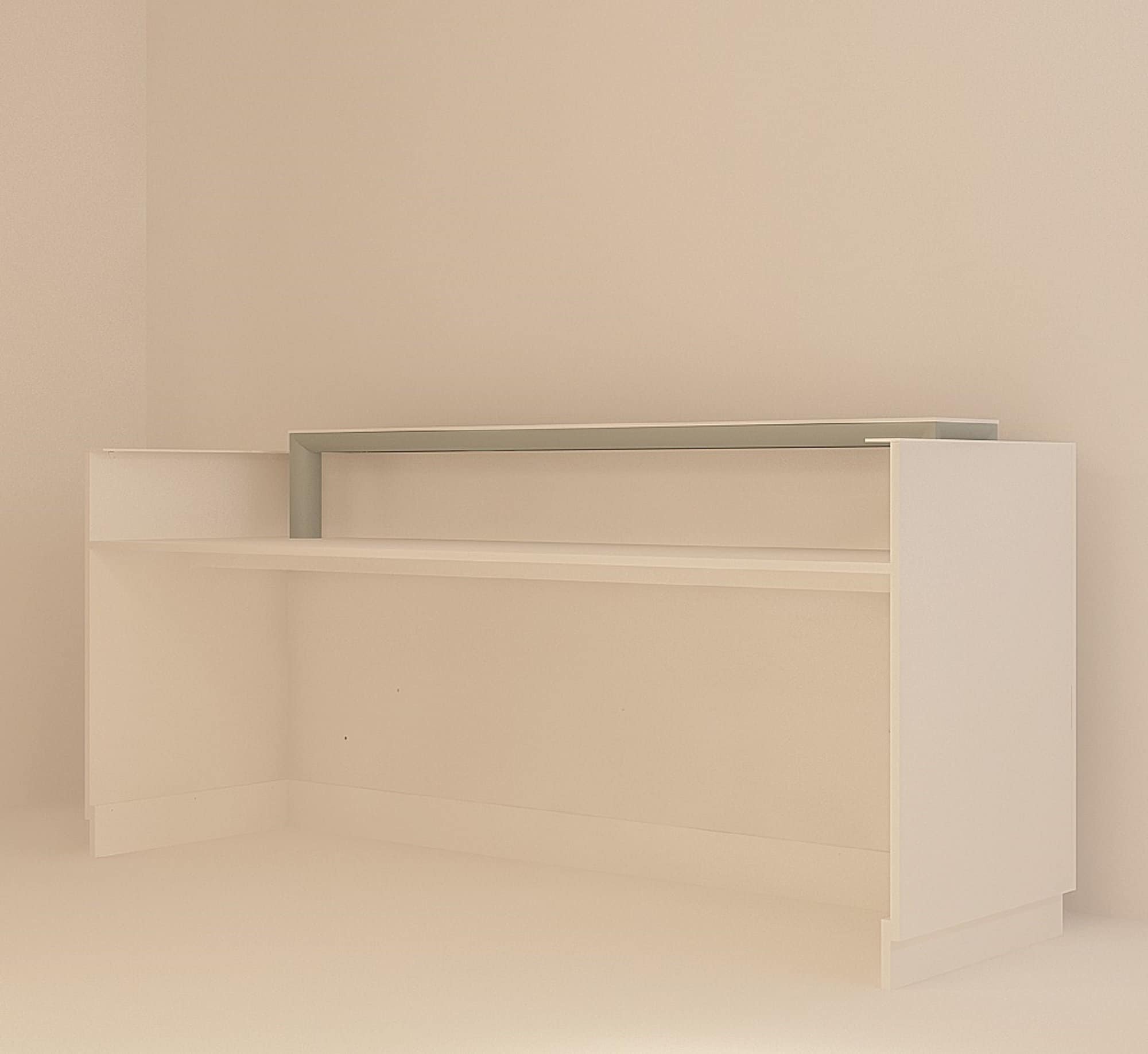 White Reception Desk With Counter Retail Counter Shop - Etsy UK