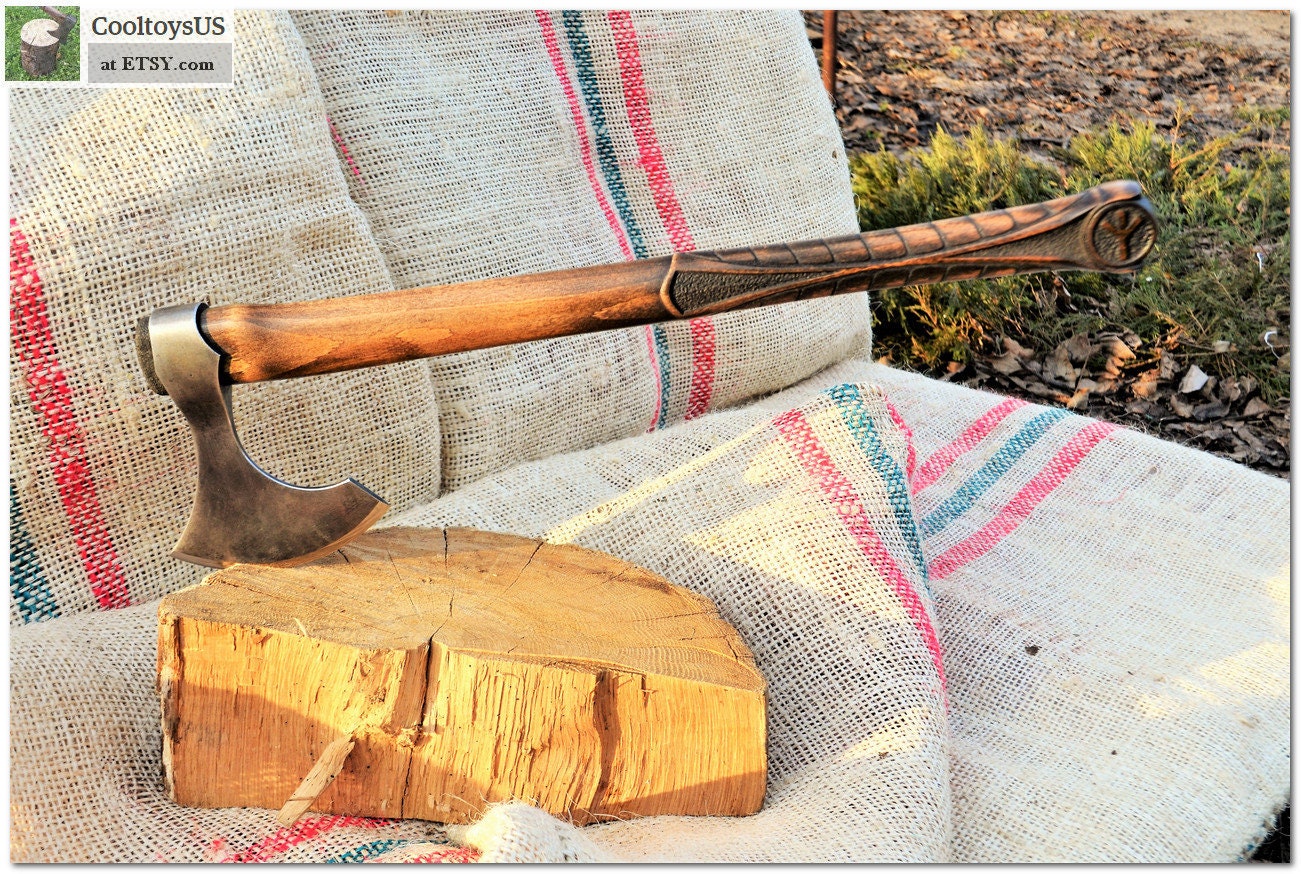 Viking personalized axe Divine Protector Algiz | Etsy