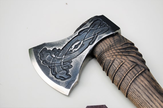 Bushcraft Axe two Celtic Dragonsd2 Steel Camping - Etsy
