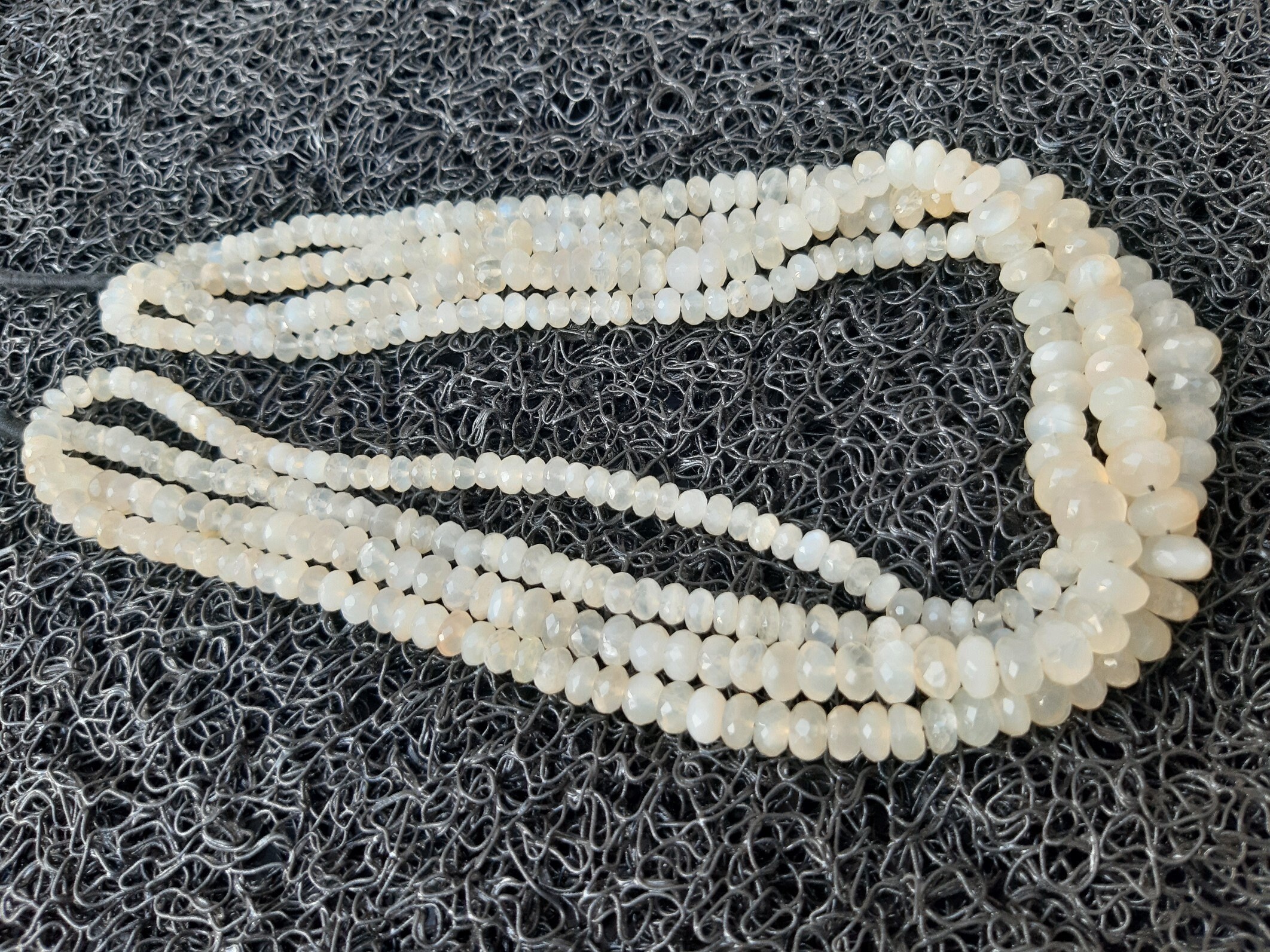 AAA1 Strand Natural Siloni Moonstone Faceted Rondelle | Etsy