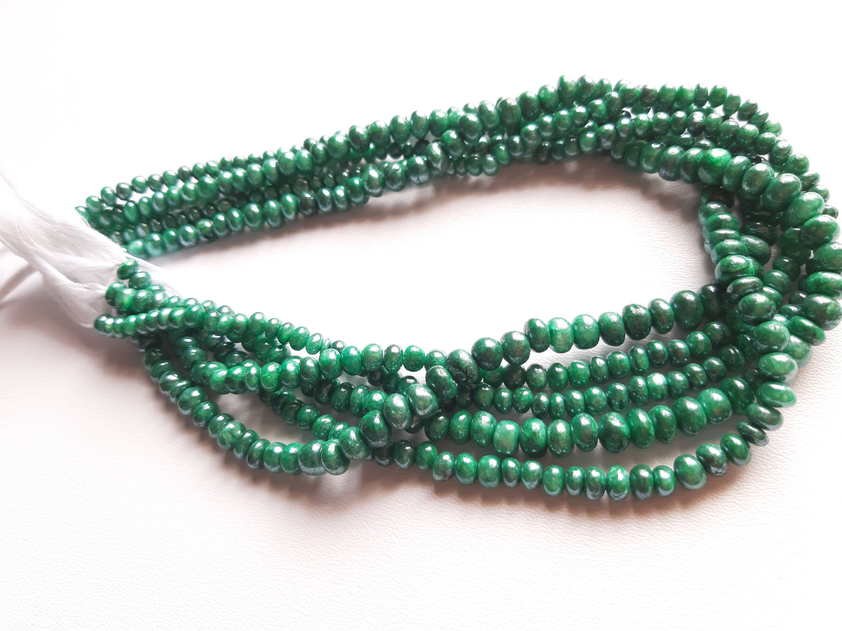 AAA+++1 Strand Dyed Silverite Green Sillimanite Plain Rondelle Beads ...