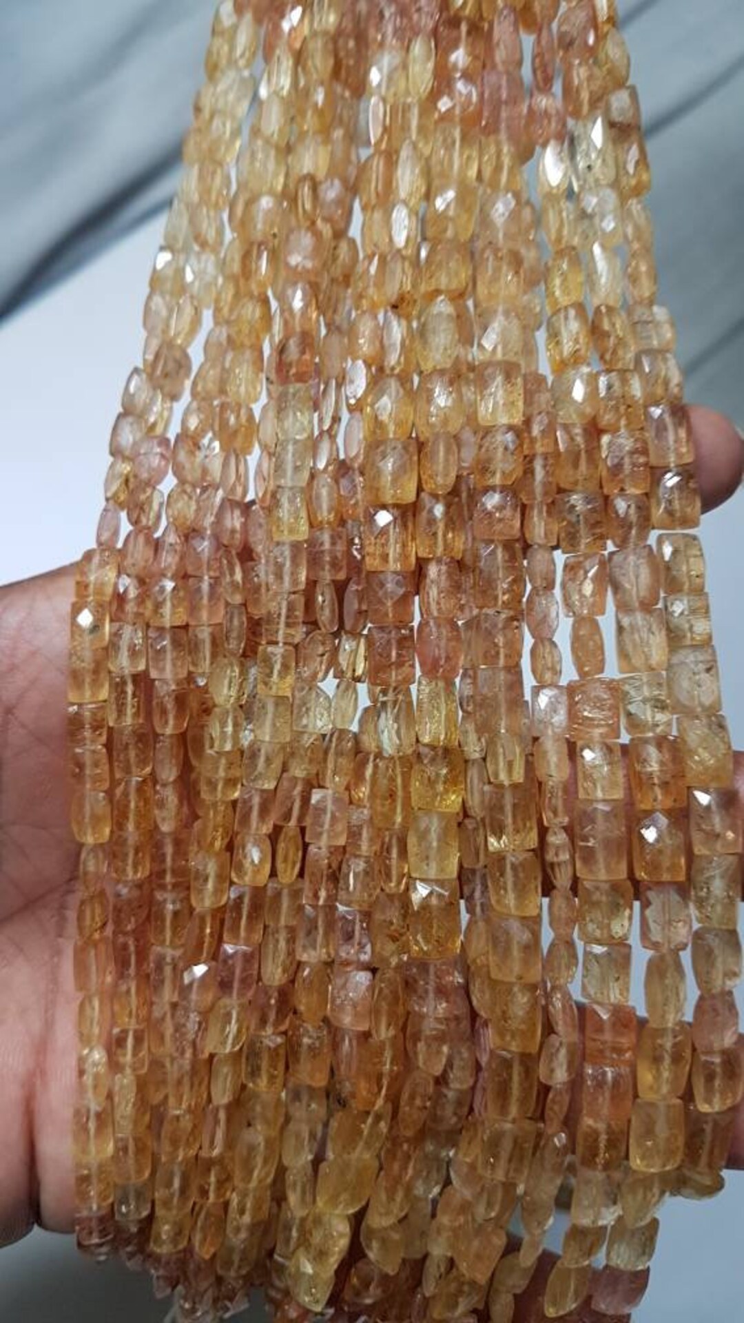 AAA+++1 Strand Imperial Topaz Beads/imperial Topaz Faceted Chewing Gum ...