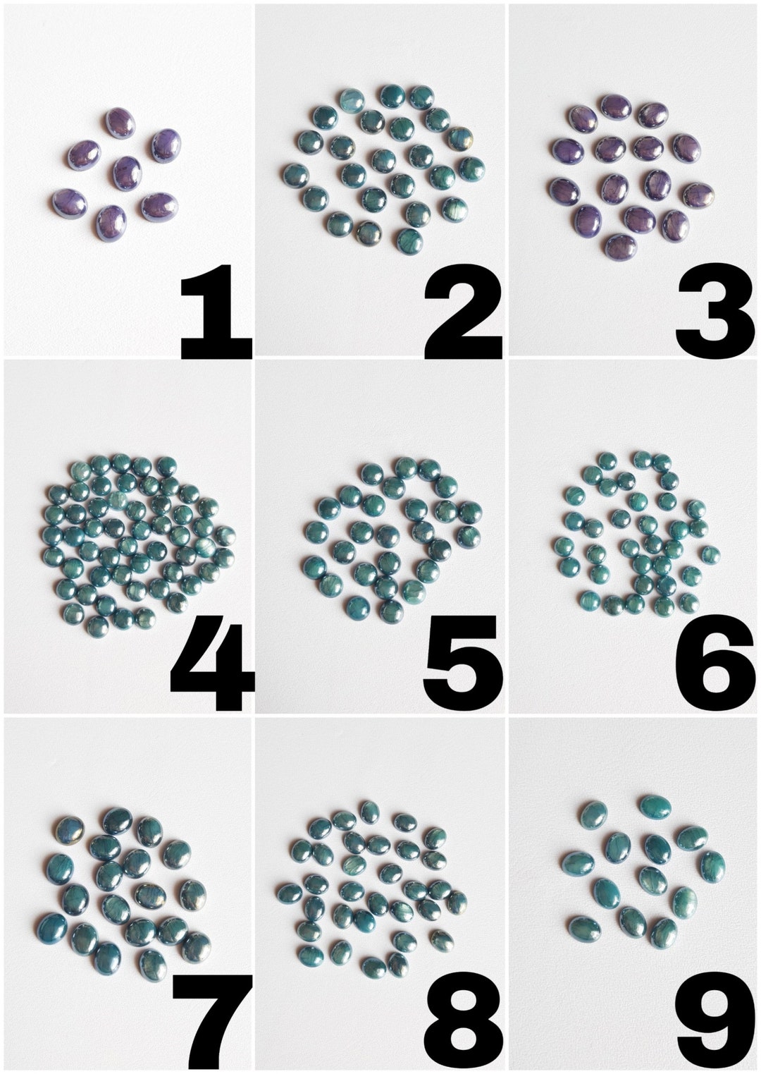 AAA+++1 Set Dyed Silverite London Blue & Violet Color Moonstone ...