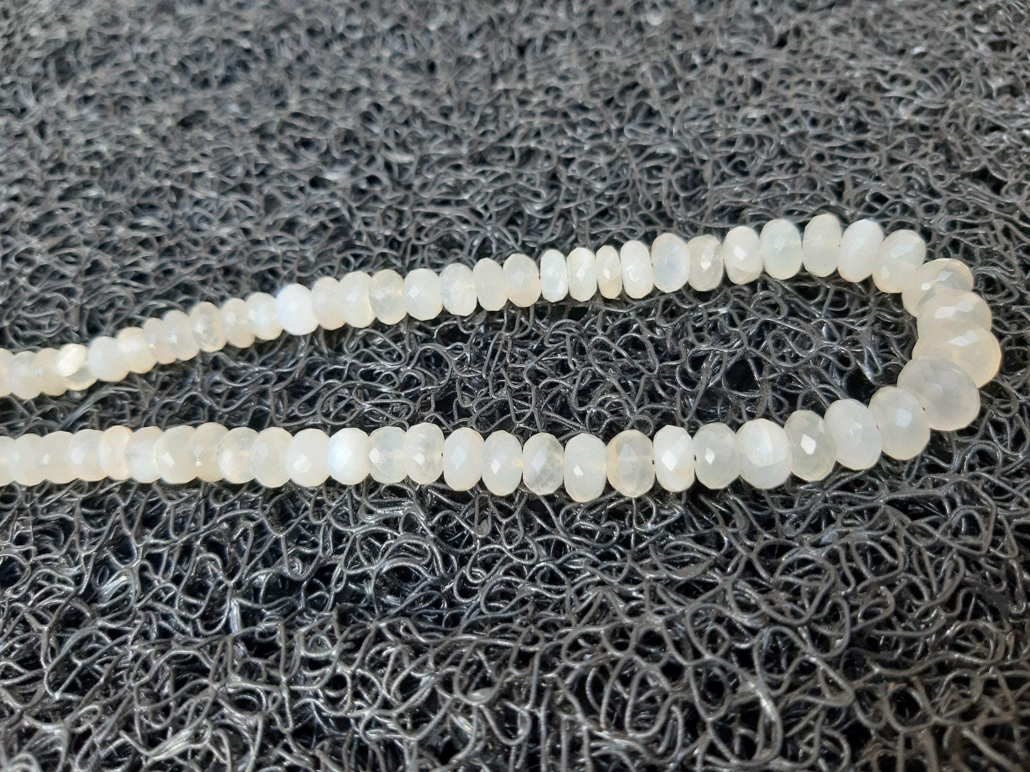 AAA1 Strand Natural Siloni Moonstone Faceted Rondelle | Etsy