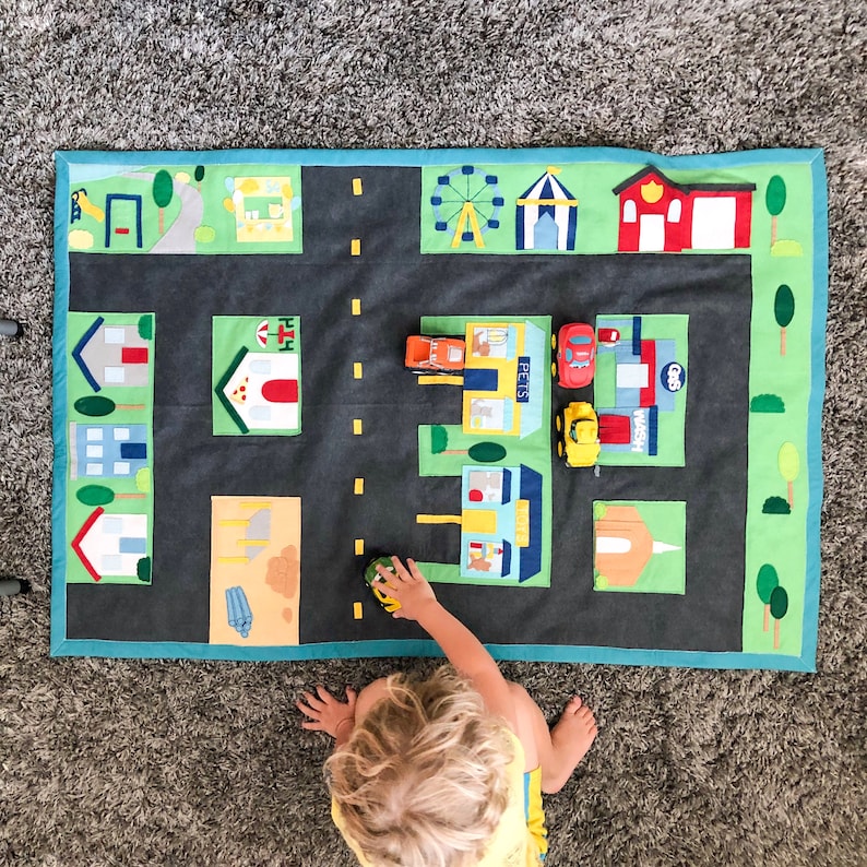 Toy Car Play Mat Pattern, Pleasant City - Etsy