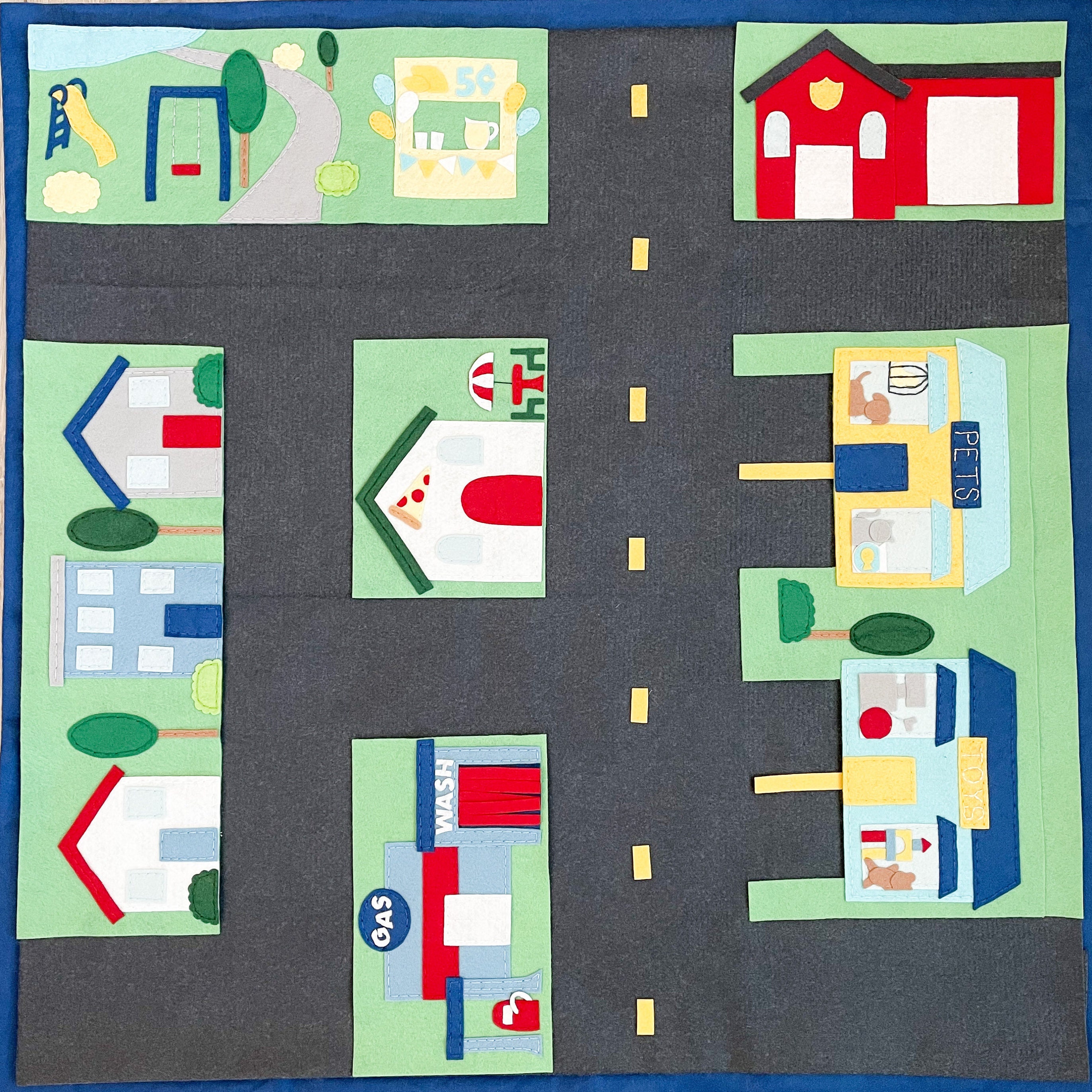 Toy Car Play Mat Pattern Pleasant Town - Etsy