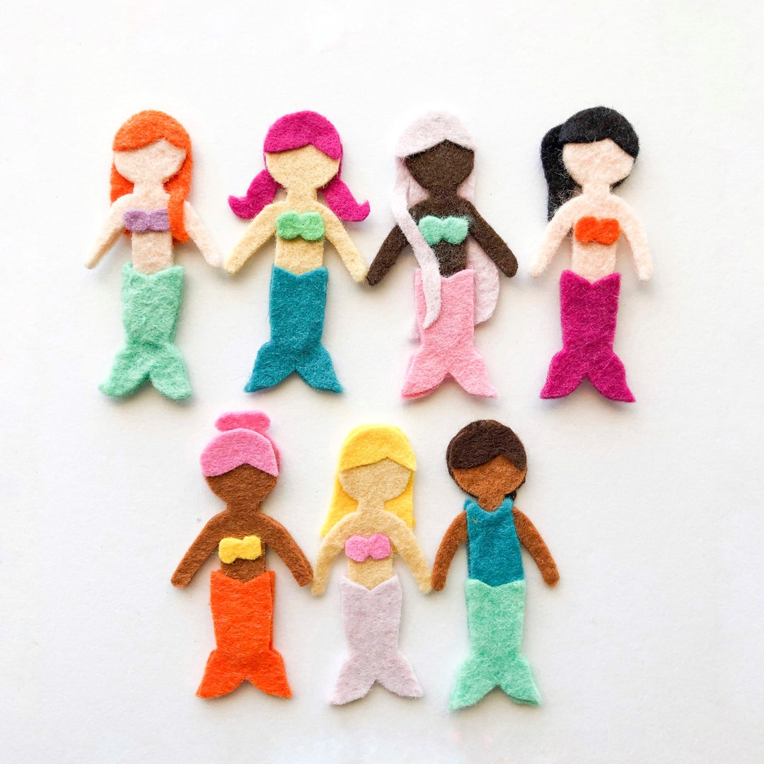 No Sew Mermaid Doll Pattern Felt Mermaid - Etsy