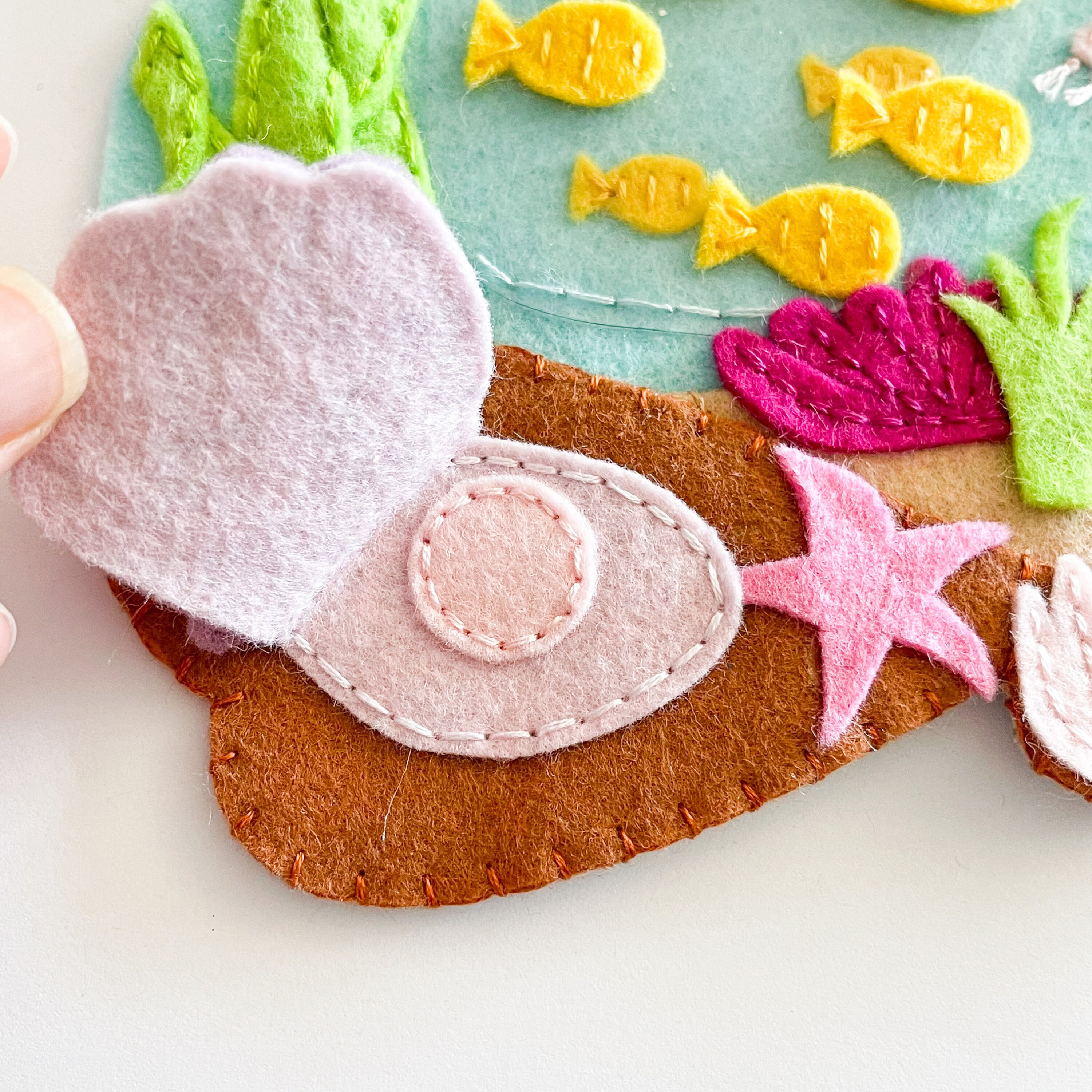 SVG File Mini Quiet Book Pattern and Templates | Mermaid Shell Felt ...