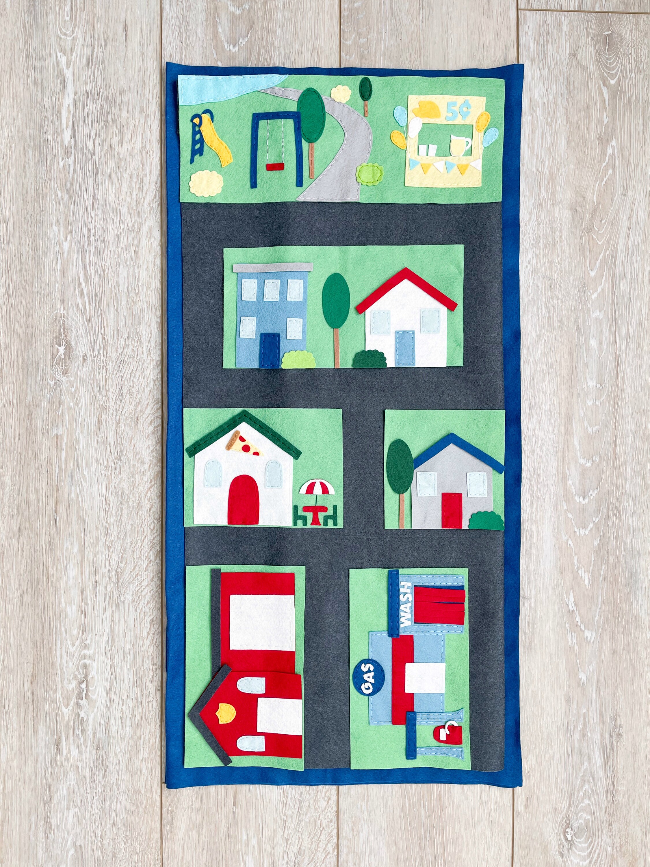 Toy Car Play Mat Pattern Pleasant Village | Etsy