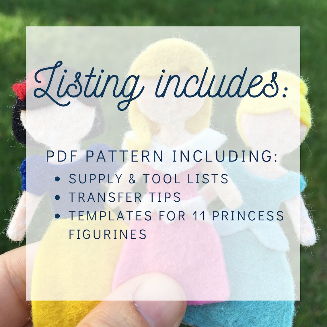 No Sew Princess Felt Dolls Pattern | Etsy UK