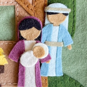 No Sew Nativity Felt Dolls Pattern | Holy Family and Baby Jesus for ...