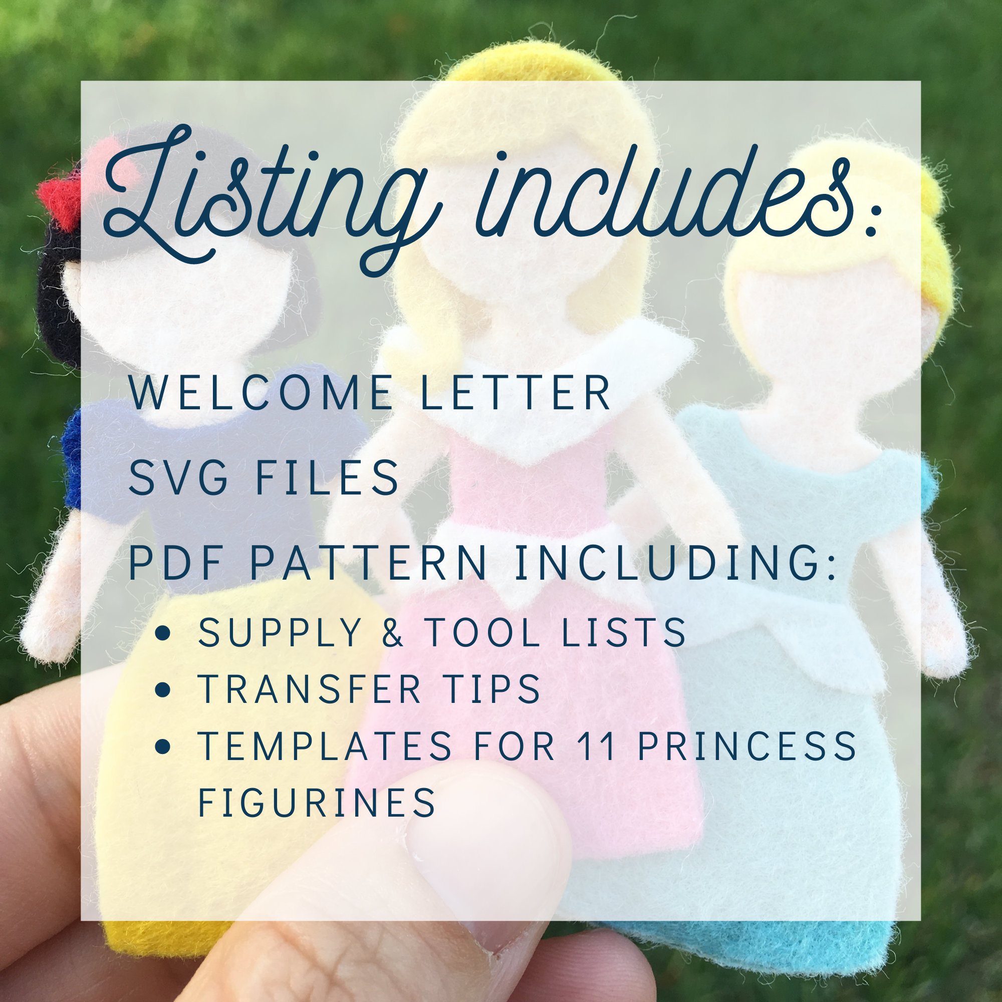 SVG Cut File No Sew Princess Felt Dolls Pattern | Etsy