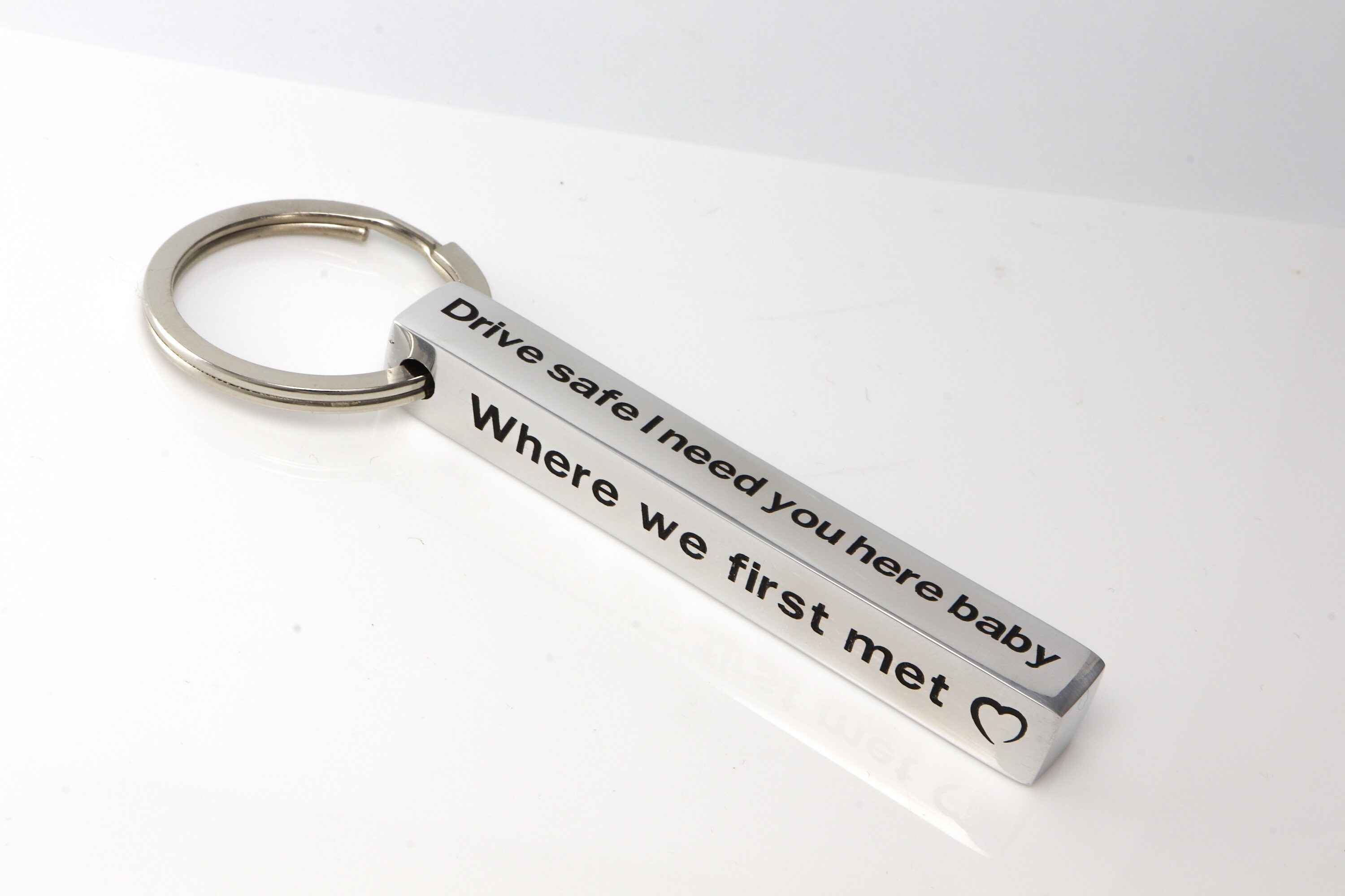 Personalized Gift keychain 4 Side's Keychain - Etsy