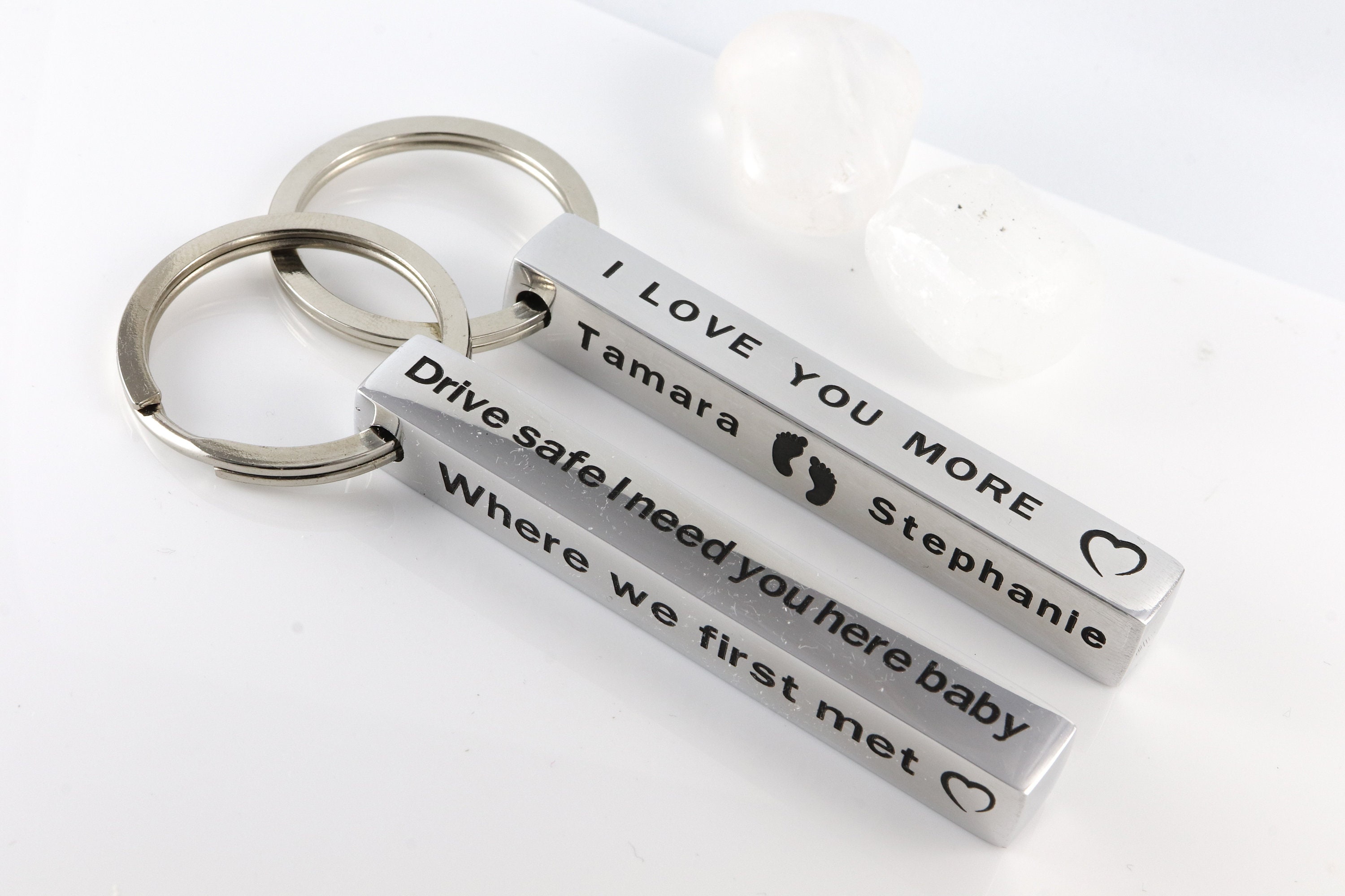 Keychain For Boyfriend Personalized Keychain Keychain Bar | Etsy