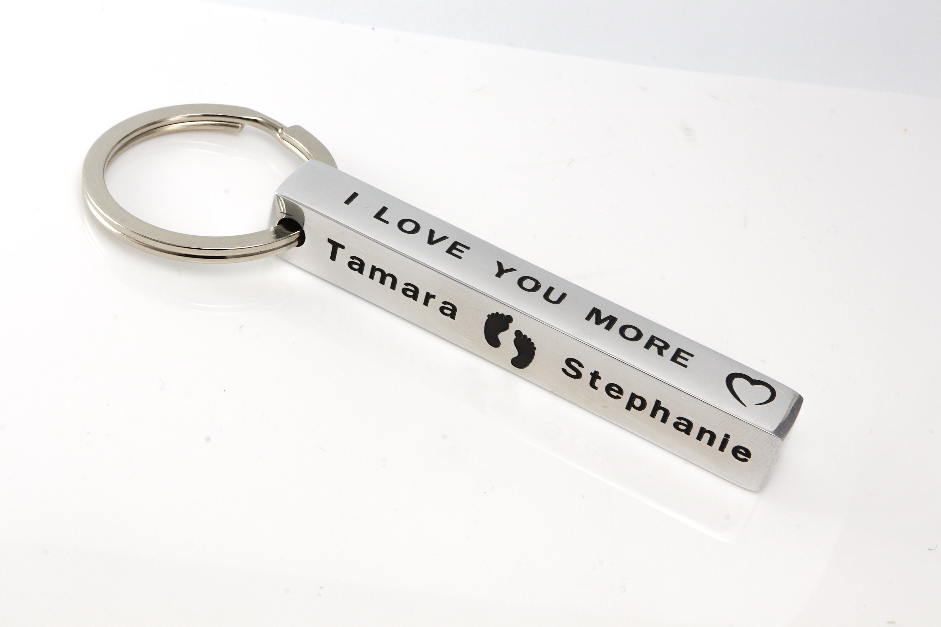 Personalized Gift keychain 4 Side's Keychain - Etsy