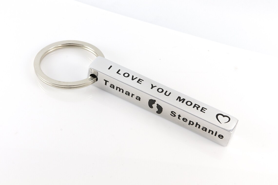 Keychain for Boyfriend Personalized Keychain Keychain Bar - Etsy