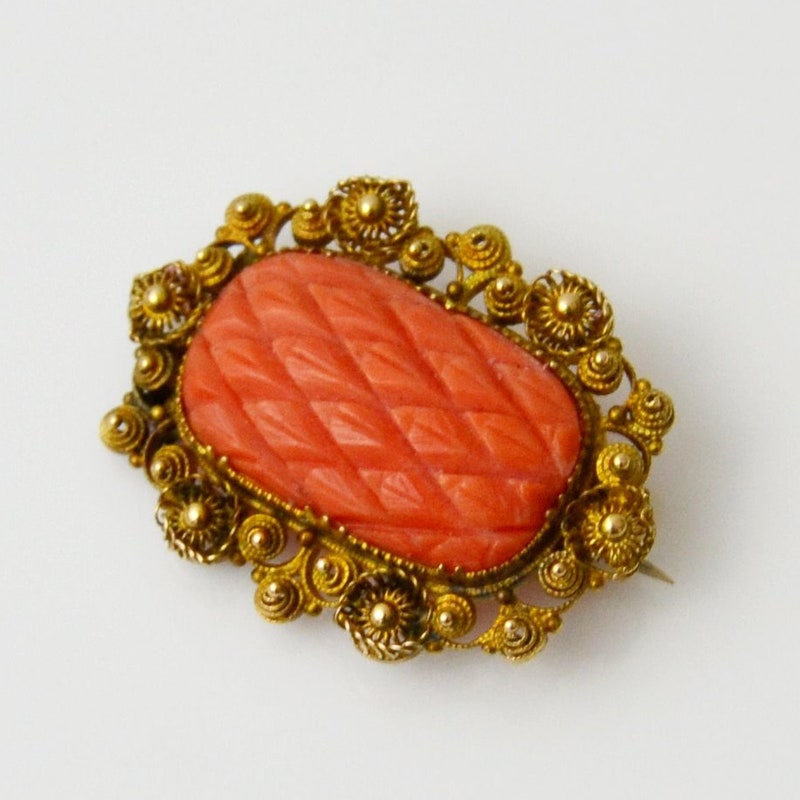 Coral Pin - Etsy