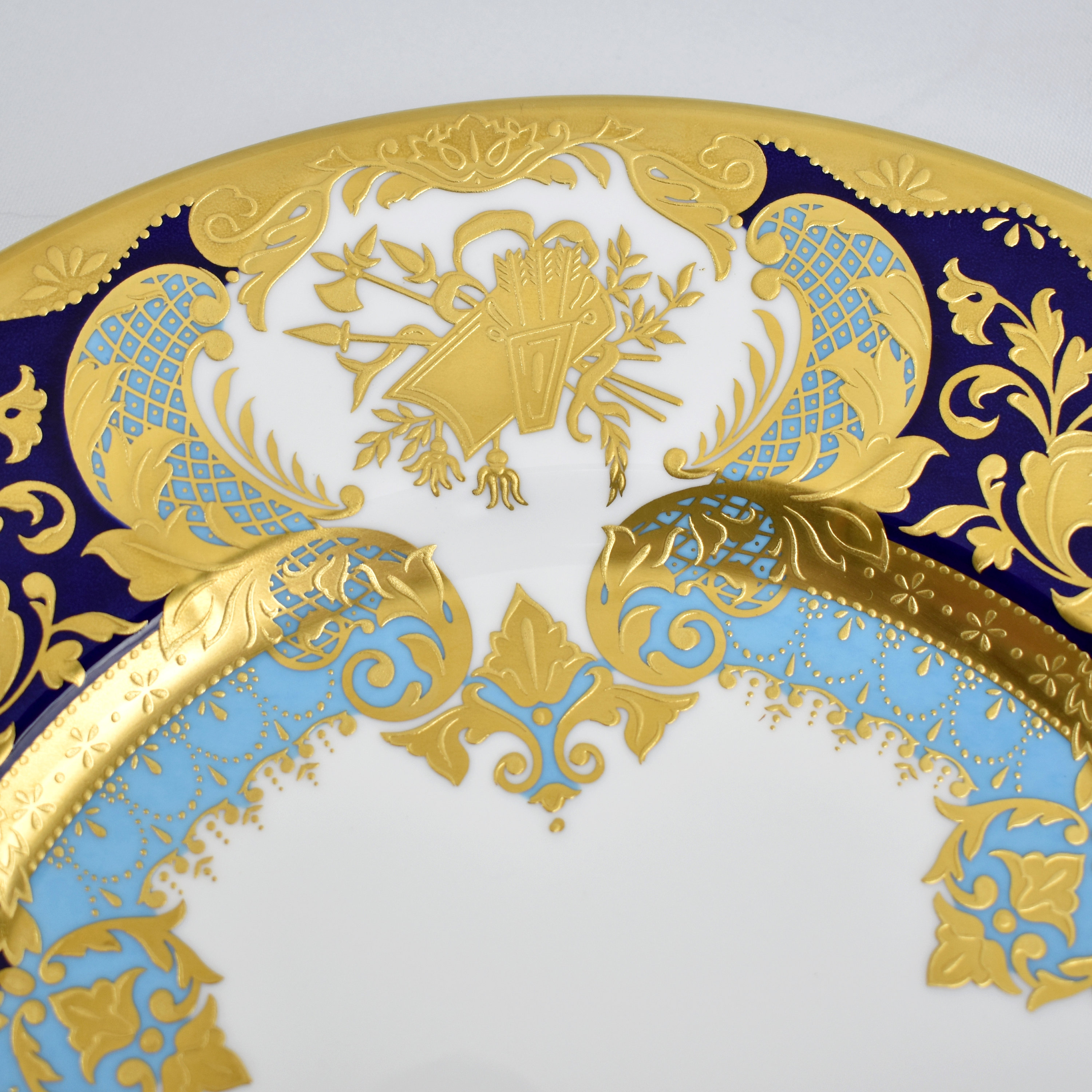Pair of Fine Gold Enctusted De Lamerie Dinner Plates, Royale Pattern ...