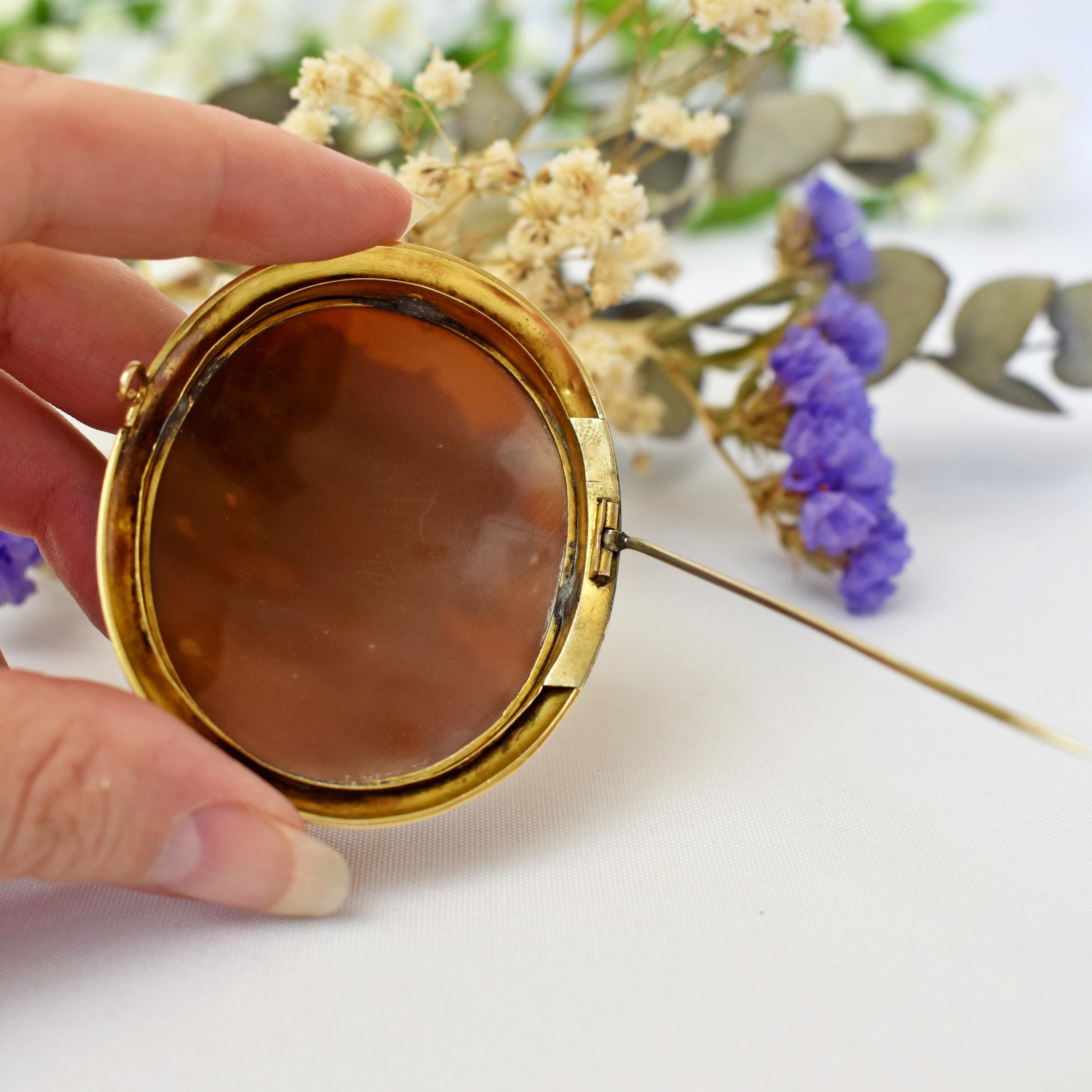 Rare Museum Quality Fine Victorian 18ct Gold Cameo of Goddess Flora, C ...