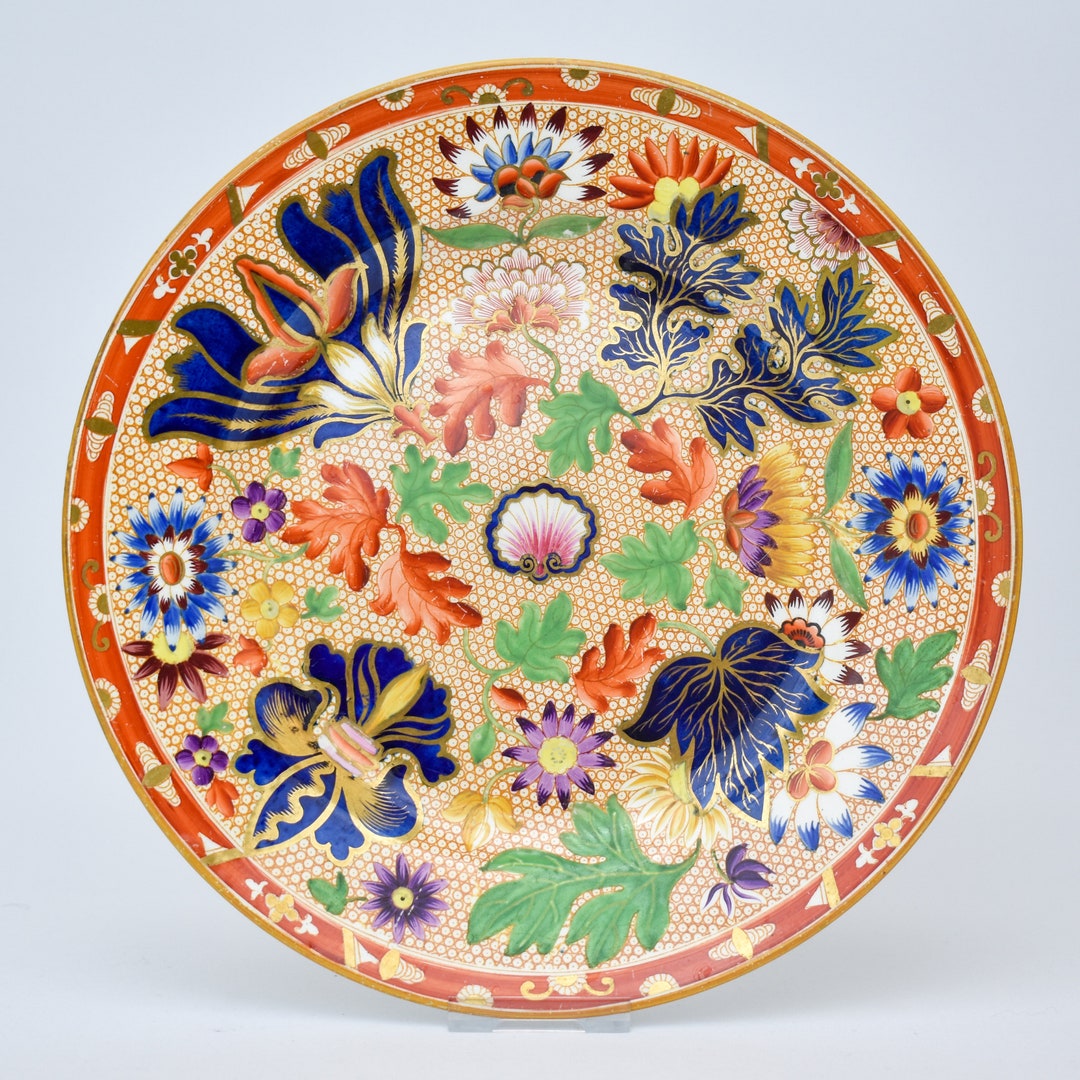 RARE Spode Earthenware Dessert Plate, Chrysanthemum Pattern, C 1810 - Etsy