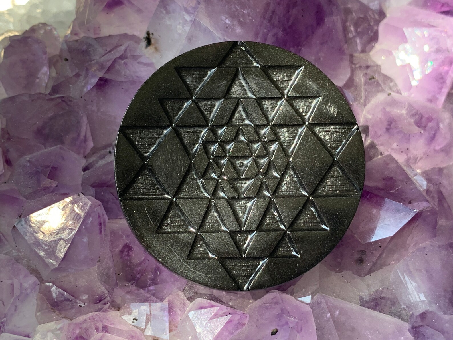 Orgonite® Sri Yantra Mini Disc Orgone Generator® EMF - Etsy