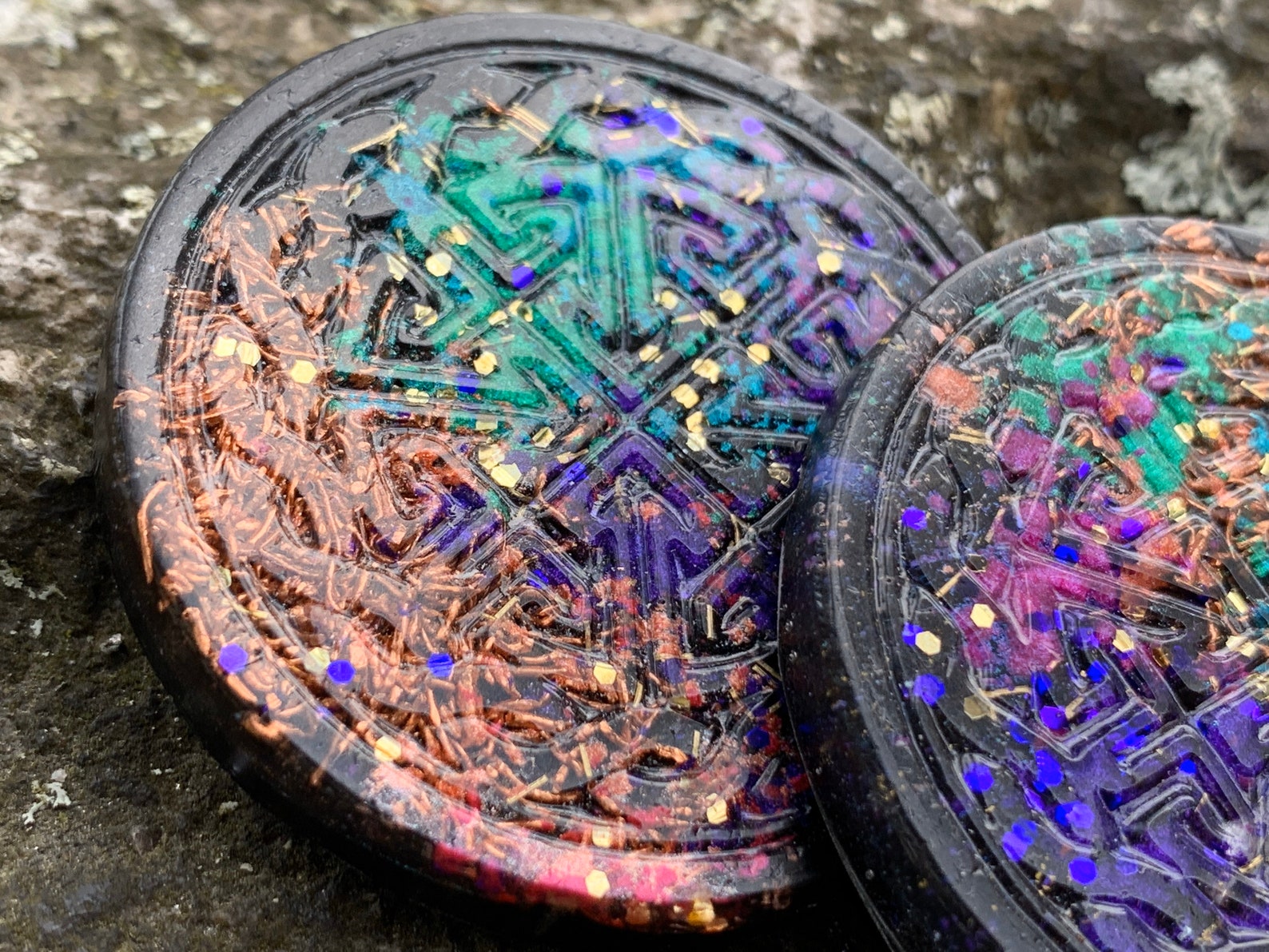 Orgonite® Celtic Cross Mini Disc - Orgone Generator® - EMF Shield - Etsy