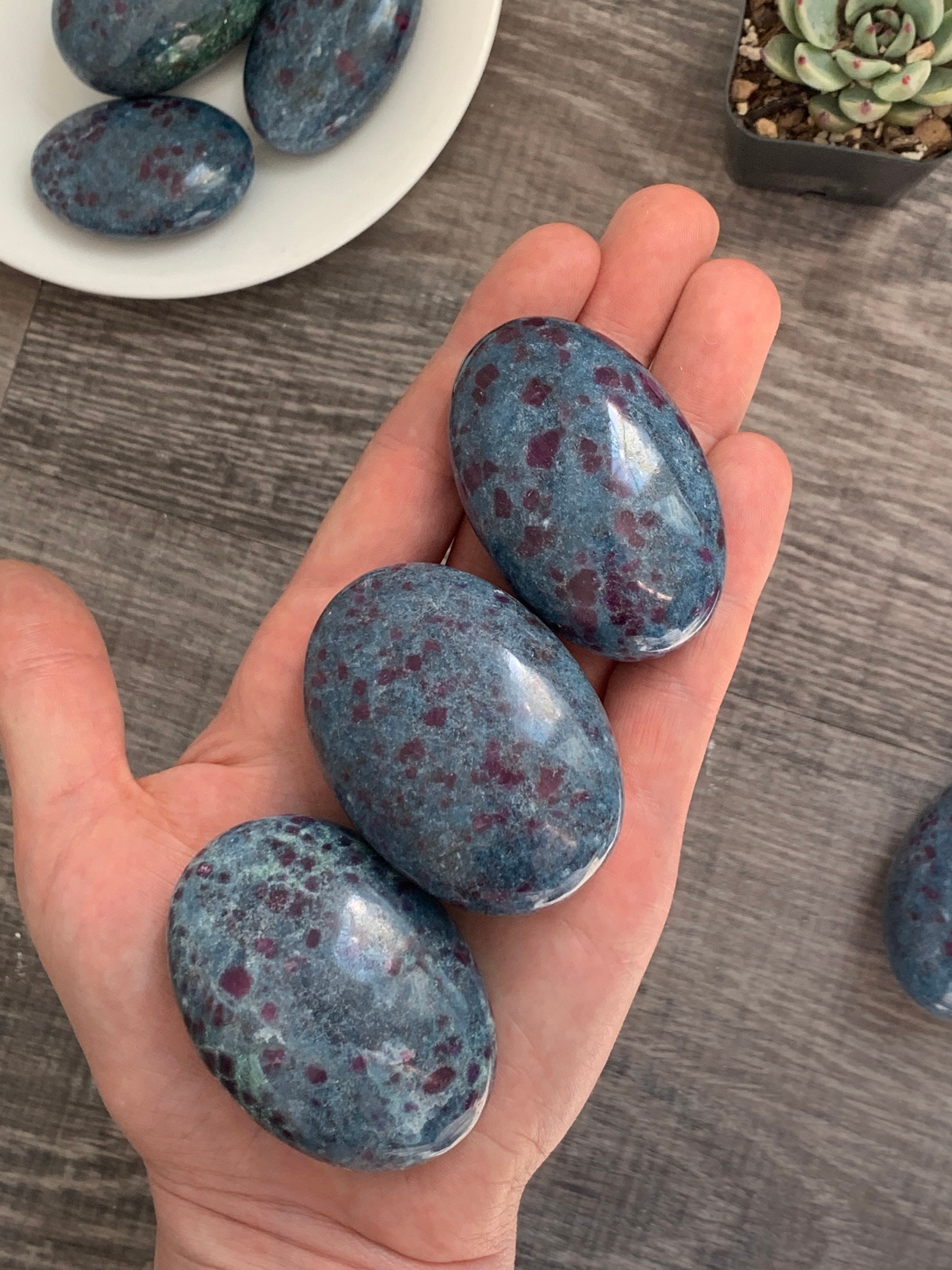 RUBY KYANITE XL Palm Stone Tumbled Gemstone Polished | Etsy