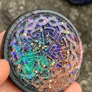 Orgonite® Celtic Cross Mini Disc - Orgone Generator® - EMF Shield - Etsy