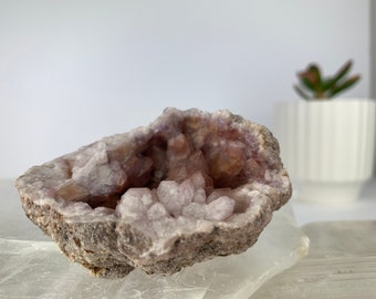 PINK AMETHYST Crystal Geode Raw and Natural Mineral Specimen | Etsy
