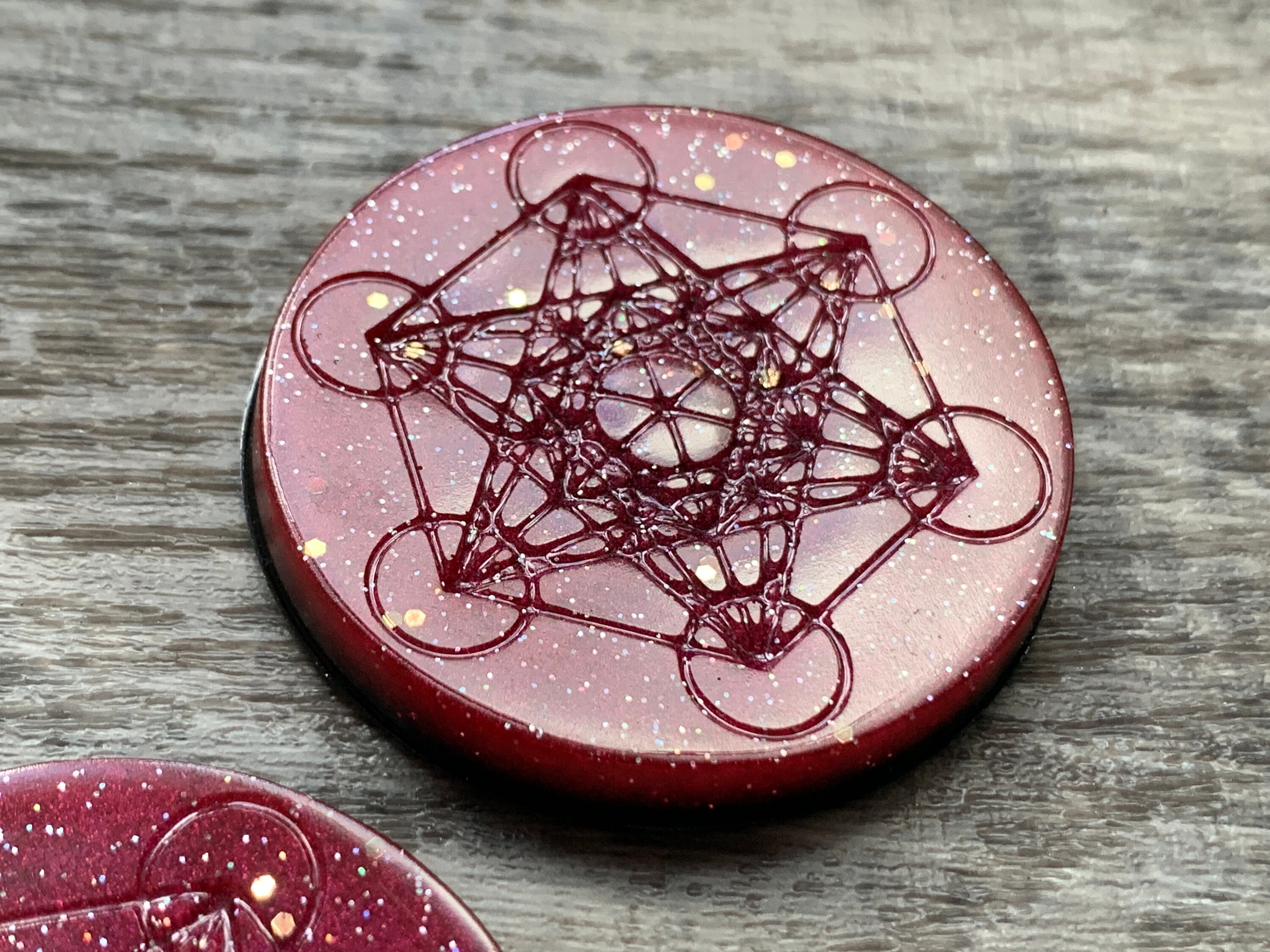 Red Orgonite® Metatron's Cube EMF Shield: Spiritual Decor - Etsy