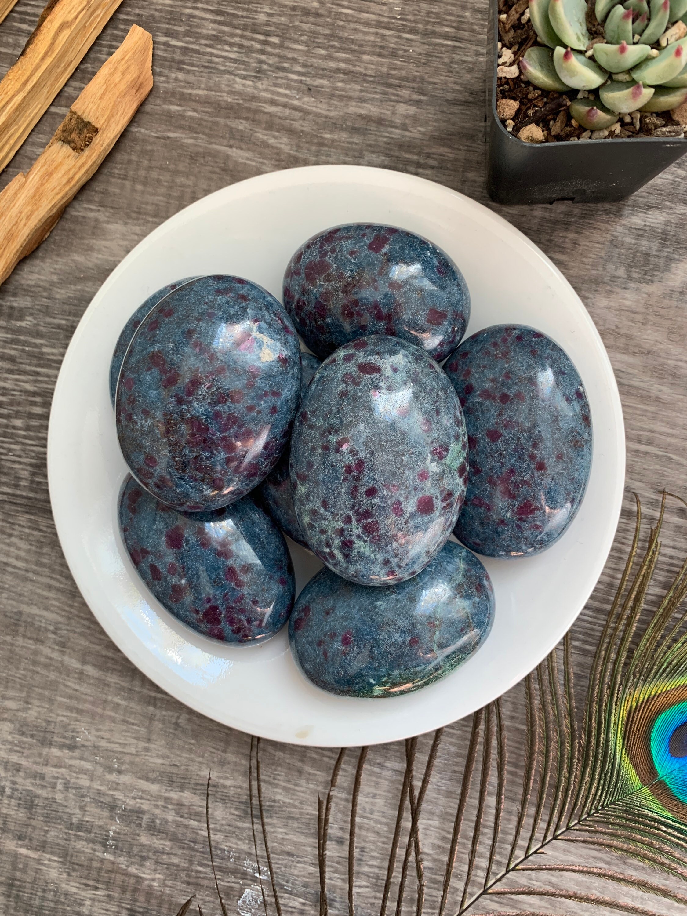 RUBY KYANITE XL Palm Stone Tumbled Gemstone Polished | Etsy