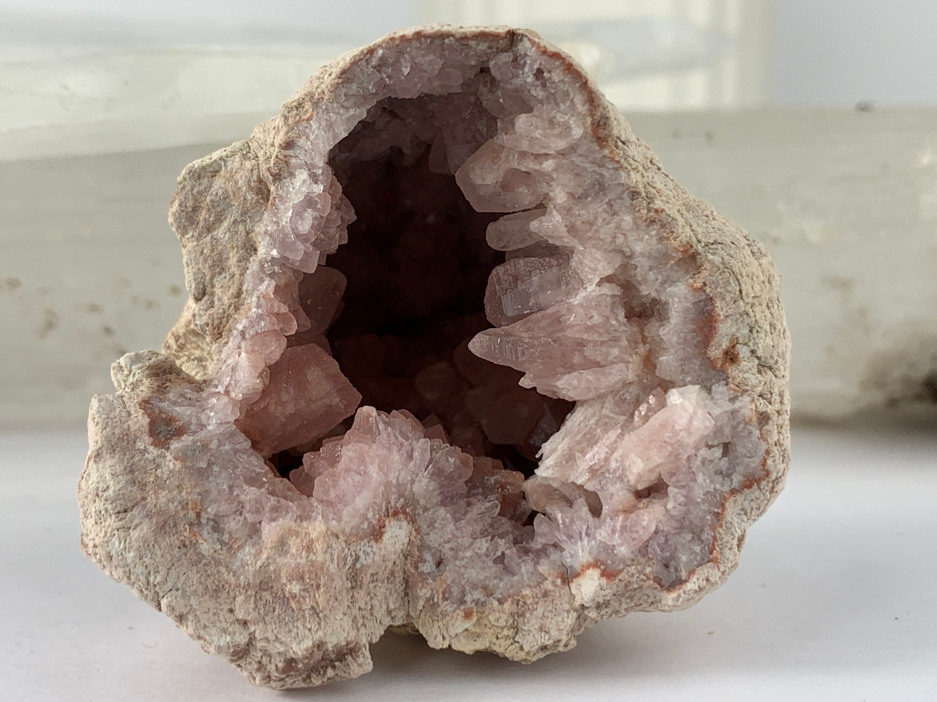 PINK AMETHYST Crystal Geode Raw and Natural Mineral Specimen | Etsy