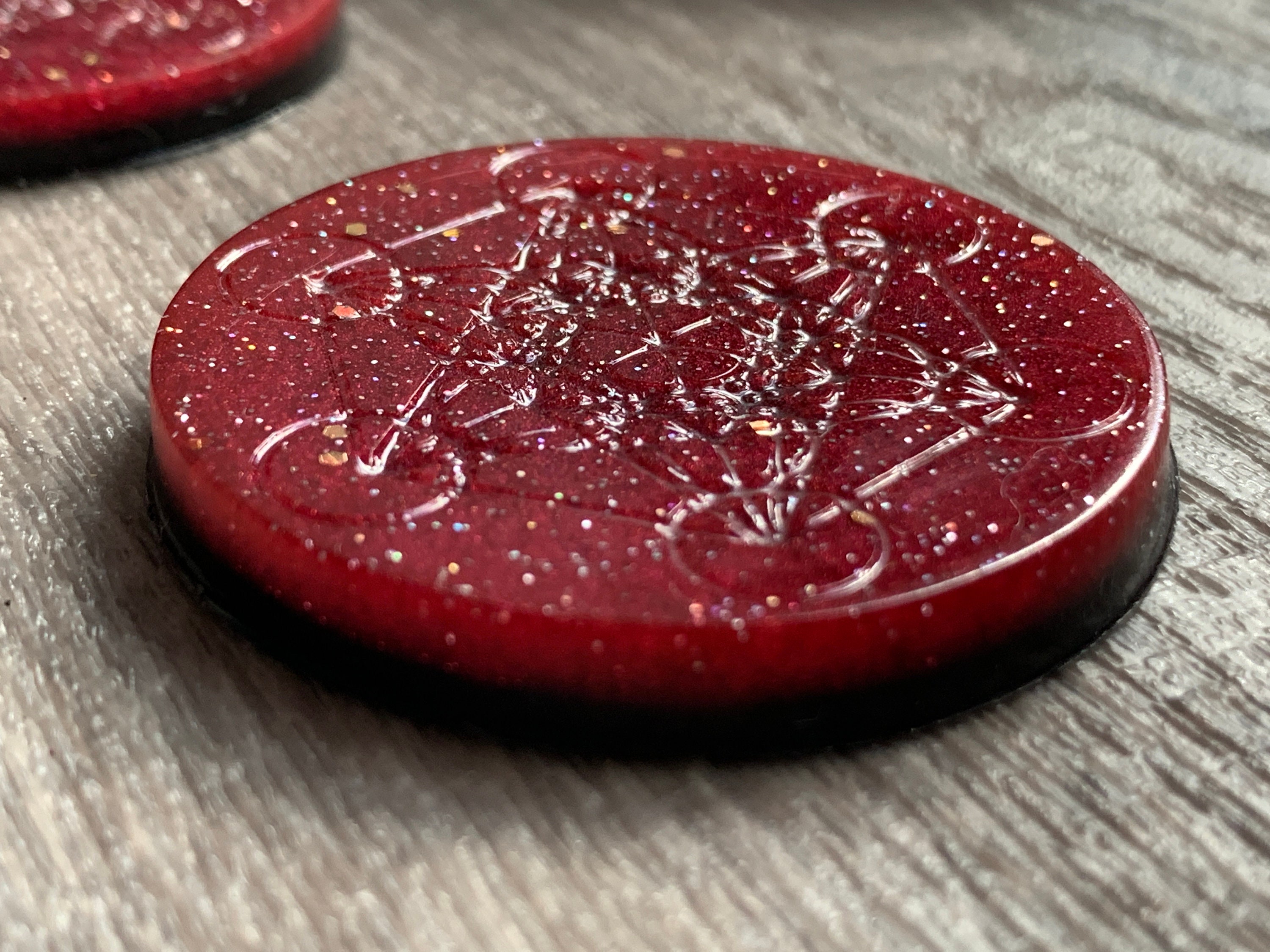 Red Orgonite® Metatron's Cube EMF Shield: Spiritual Decor - Etsy