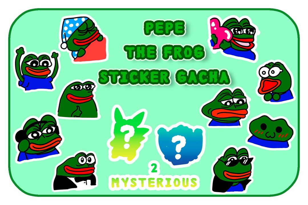 Pepe the Frog Sticker Gacha - 2 Mysterious - Etsy