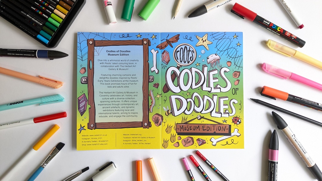 Oodles of Doodles Museum Edition VOL 4 - A5 Colouring Book - Drawing ...