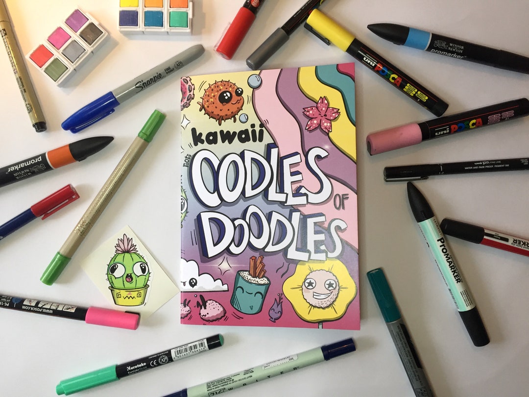 Kawaii Oodles of Doodles VOL 3 - A5 Colouring Book - Drawing, Kawaii ...