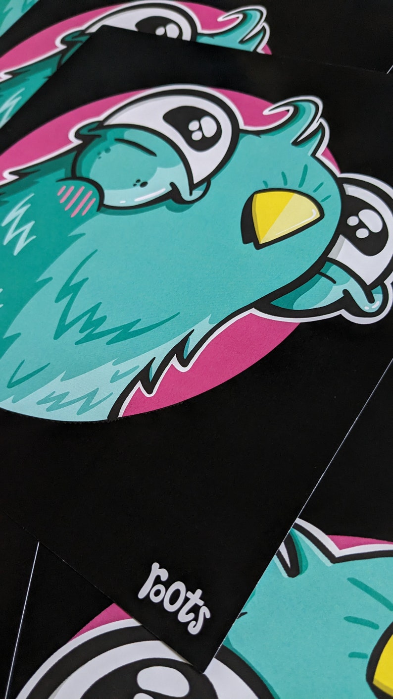 PIDGE Square Print - Cartoon, Pigeon, Bird, Derpy, Character Design ...