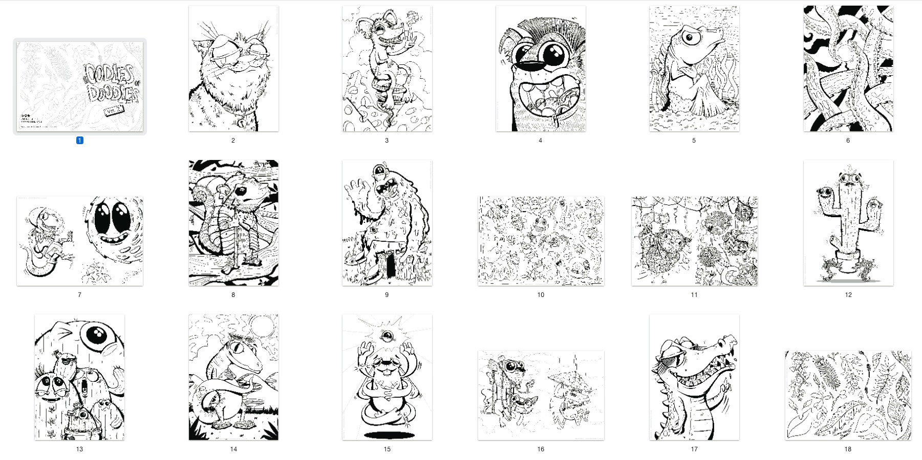 Printable PDF Vol.2 Colouring Book Kawaii Cute Doodles - Etsy