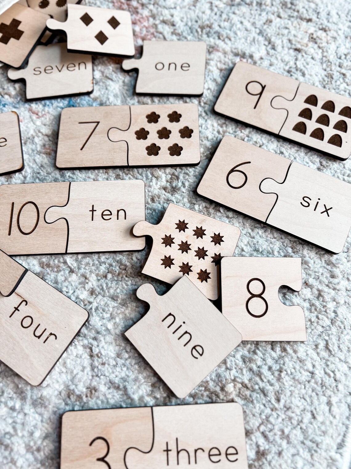 Number Matching | Number & Word Learning Puzzles | Montessori ...