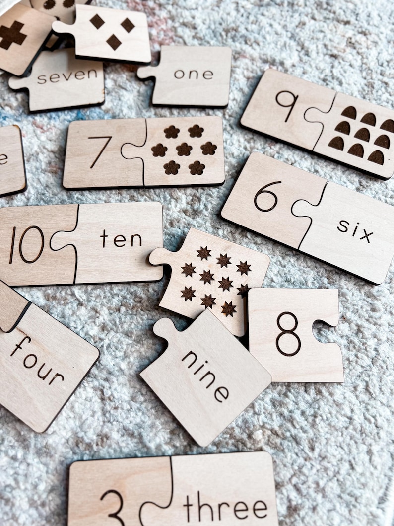 Number Matching | Number & Word Learning Puzzles | Montessori ...