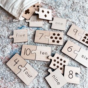 Number Matching | Number & Word Learning Puzzles | Montessori ...
