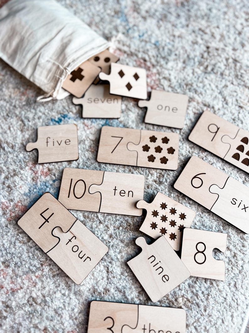 Number Matching | Number & Word Learning Puzzles | Montessori ...