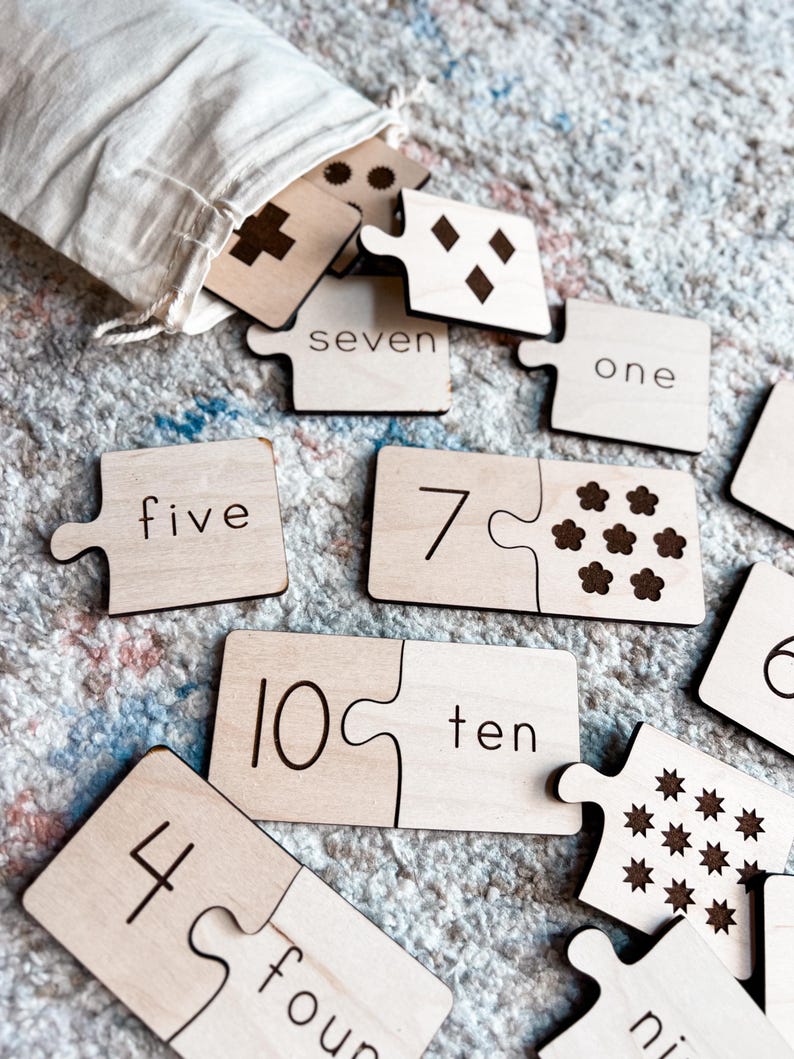 Number Matching | Number & Word Learning Puzzles | Montessori ...