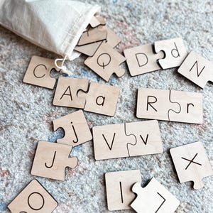Upper & Lowercase Letter Matching | Alphabet Learning Puzzles ...