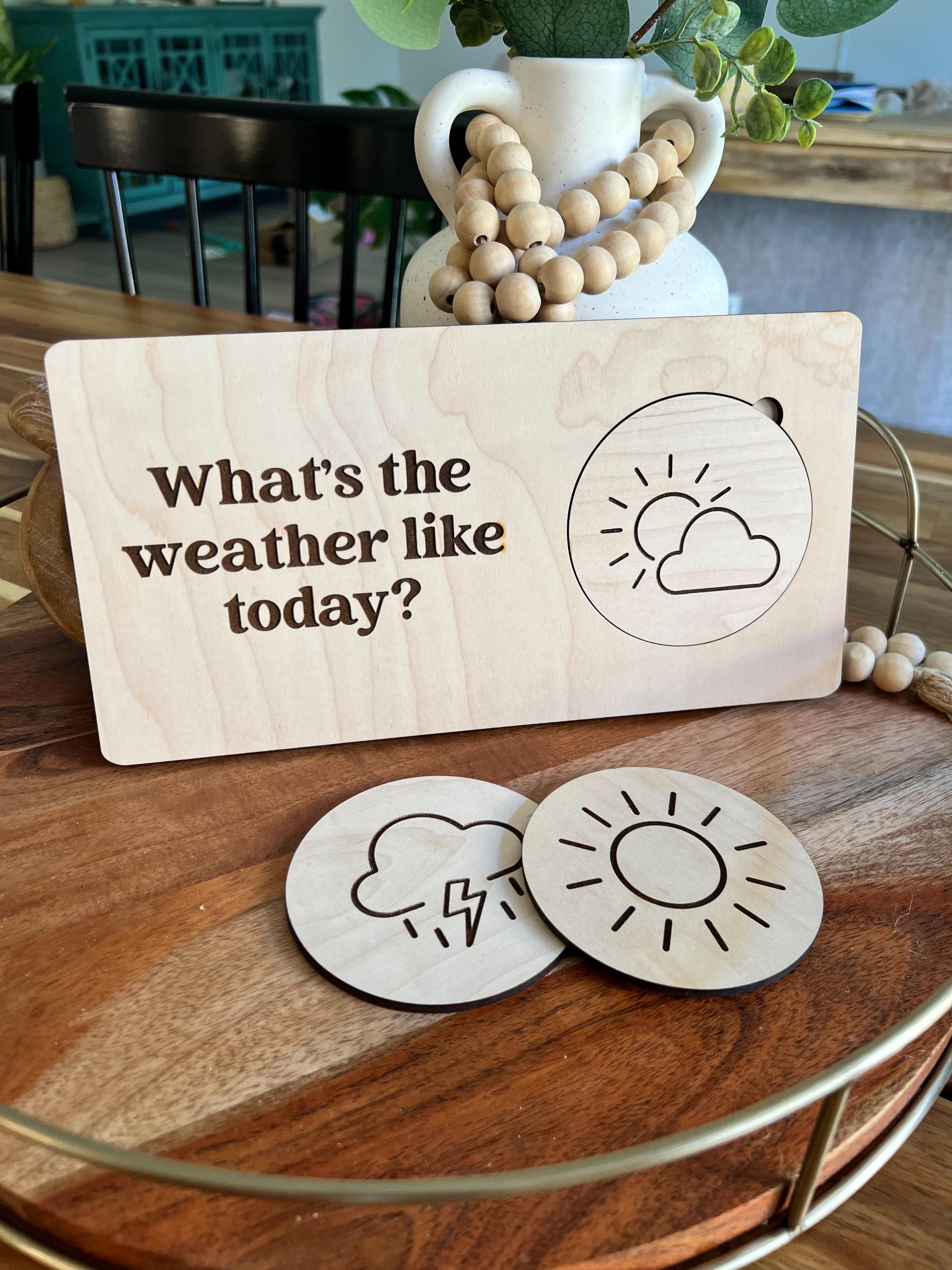 Wooden Weather Board | Montessori Style | Daily Morning Board | Kids ...