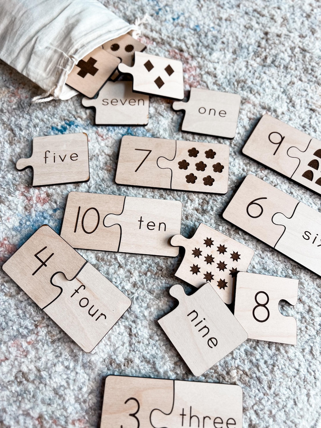 Number Matching | Number & Word Learning Puzzles | Montessori ...