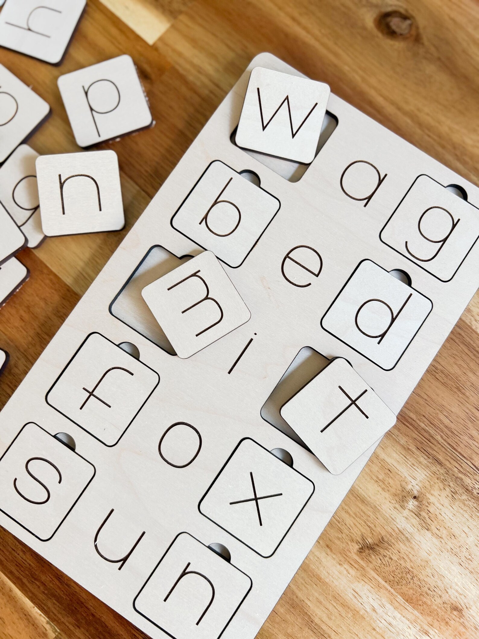 CVC Word Board + Tiles | Educational Word Building | Handmade ...