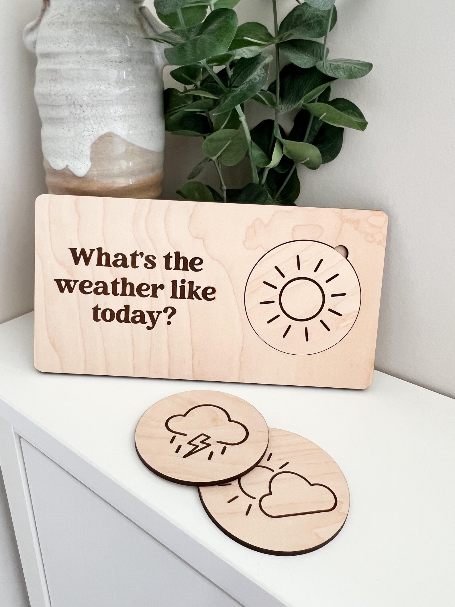 Wooden Weather Board | Montessori Style | Daily Morning Board | Kids ...