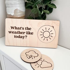 Wooden Weather Board | Montessori Style | Daily Morning Board | Kids ...