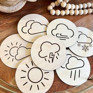 Wooden Weather Board | Montessori Style | Daily Morning Board | Kids ...